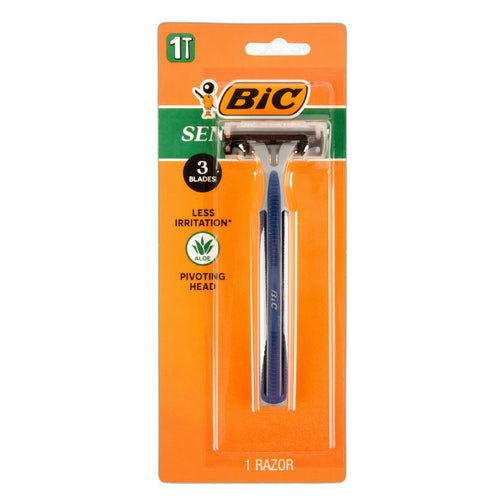 WHOLESALE BIC RAZOR SENSITIVE 3 BLADE PIVOTING HEAD 1 CT SOLD BY CASE ...