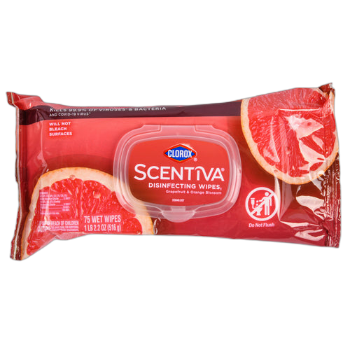 NEW WHOLESALE CLOROX SCENTIVA DISINFECTING WIPES GRAPEFRUIT 75 CT SOLD ...