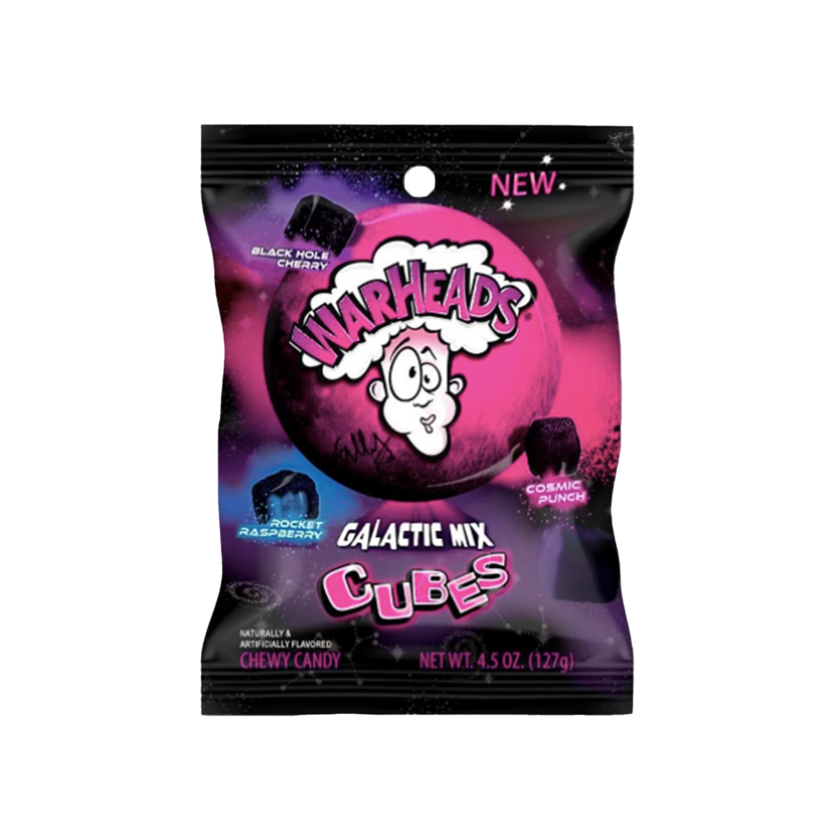 WARHEADS GALACTIC CUBES 4.5 OZ PEG BAG 12CT – Wholesale California